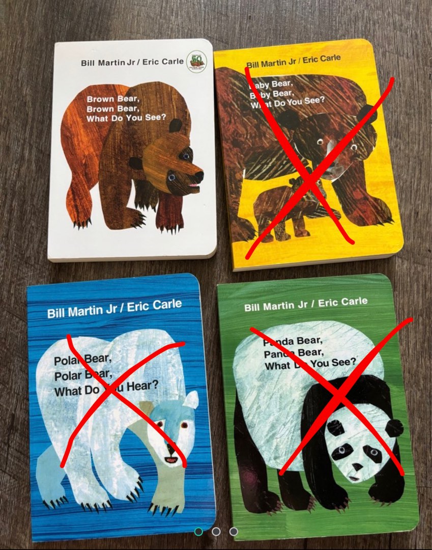 Eric Carle Board Books - Brown Bear, Baby Bear, Panda Bear, Polar Bear ...