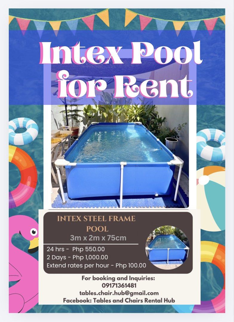 Intex Pool for Rent, Furniture & Home Living, Outdoor Furniture on ...