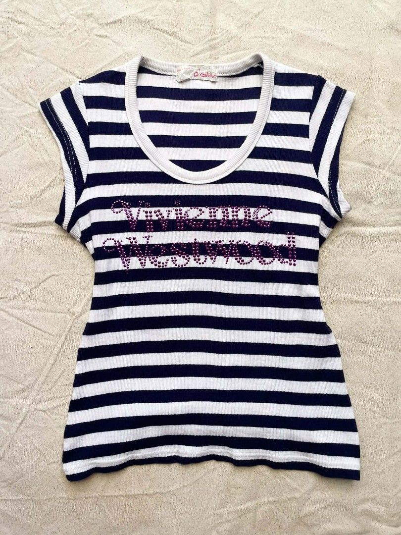 Vivienne Westwood Inspired Striped Top (y2k acubi grunge vintage mori ...