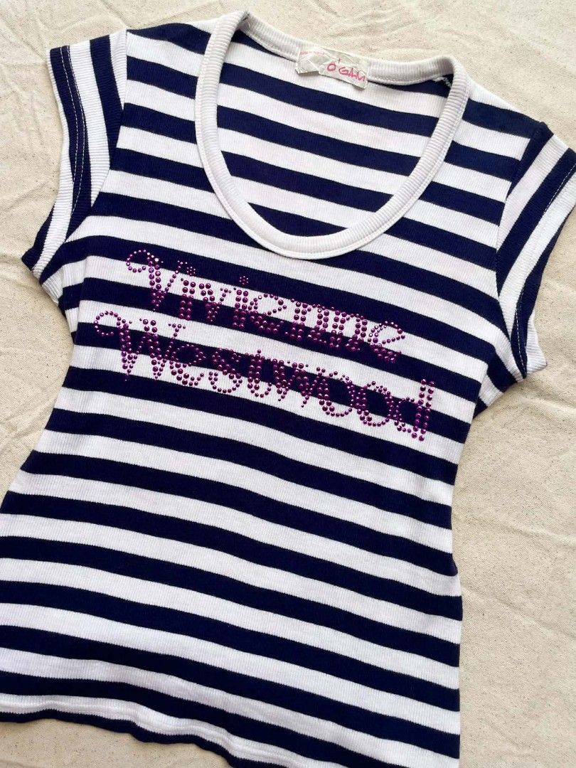Vivienne Westwood Inspired Striped Top (y2k acubi grunge vintage mori ...