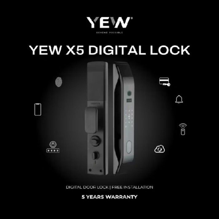 Yew X5 Digital Door Lock - Free Installation, Furniture & Home Living ...