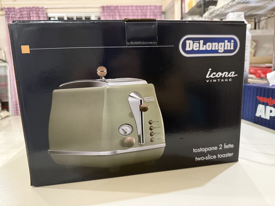 Brand New DeLonghi Icona Vintage Toaster (Green), TV & Home Appliances ...