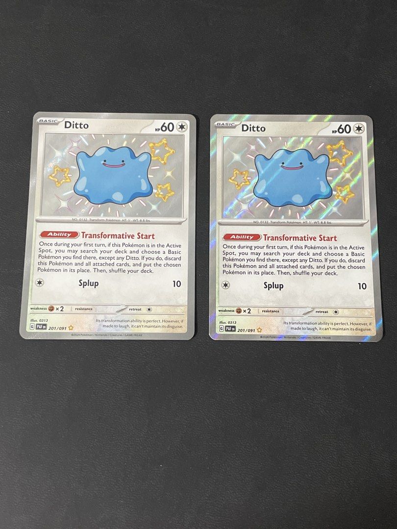 Ditto Baby Shiny 201/091 Paldean Fates, Hobbies & Toys, Toys & Games on ...