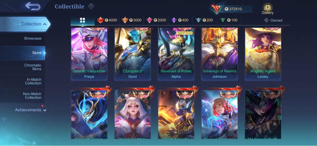 Mobile Legends Account - Multiple Skins, Video Gaming, Gaming ...