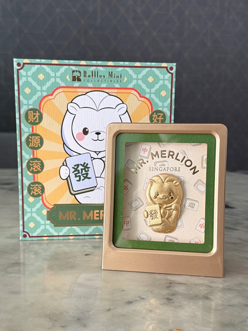 Mr. Merlion Fa Cai 24K Gold Foil in Frame | The Singapore Mint | Brand ...