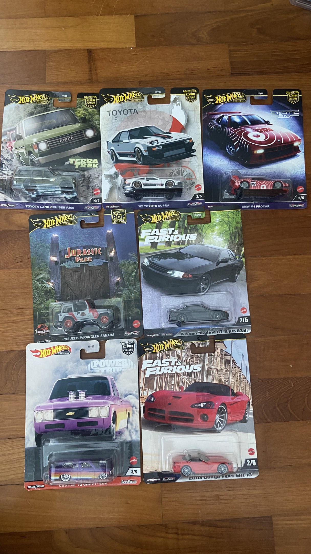 Hot Wheels Premium Diecast Cars / 82 Toyota supers / 92 jeep wrangler ...