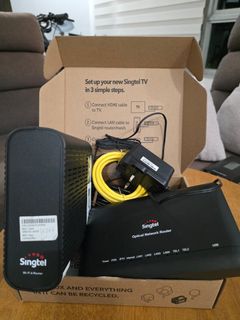 Singtel Optical Network Router and WiFi router, Computers & Tech, Parts ...