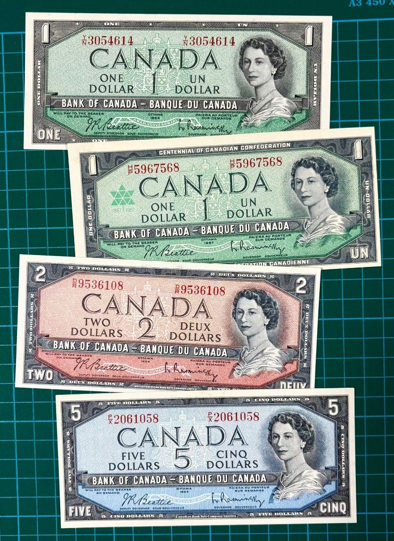 1954-67 Canada X4 banknotes, Hobbies & Toys, Memorabilia & Collectibles ...