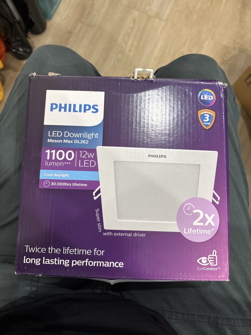Philips LED Downlight Meson Max DL262 - 12W, Furniture & Home Living ...