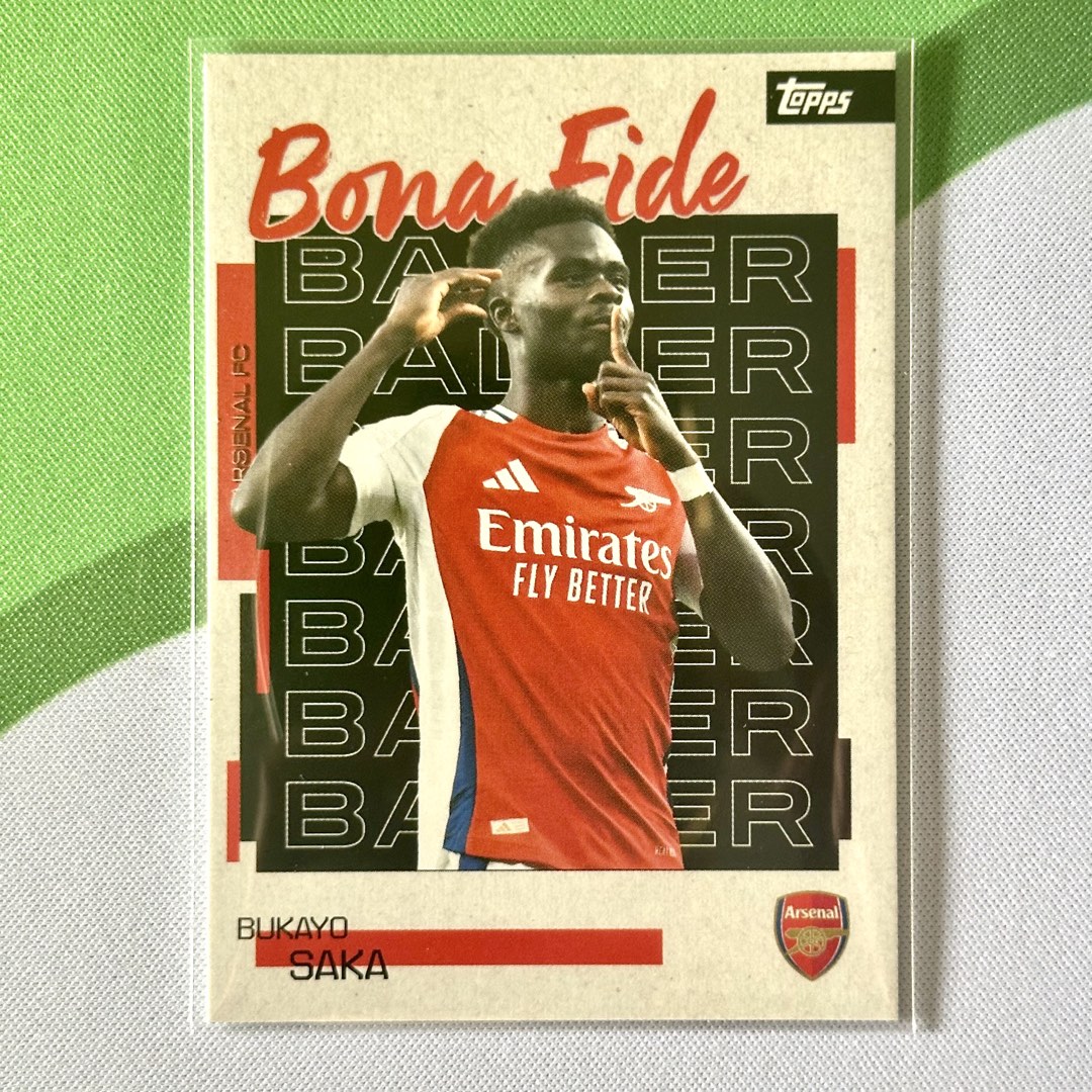Topps Bona Fide Bukayo Saka Arsenal Trading Card, Hobbies & Toys, Toys ...