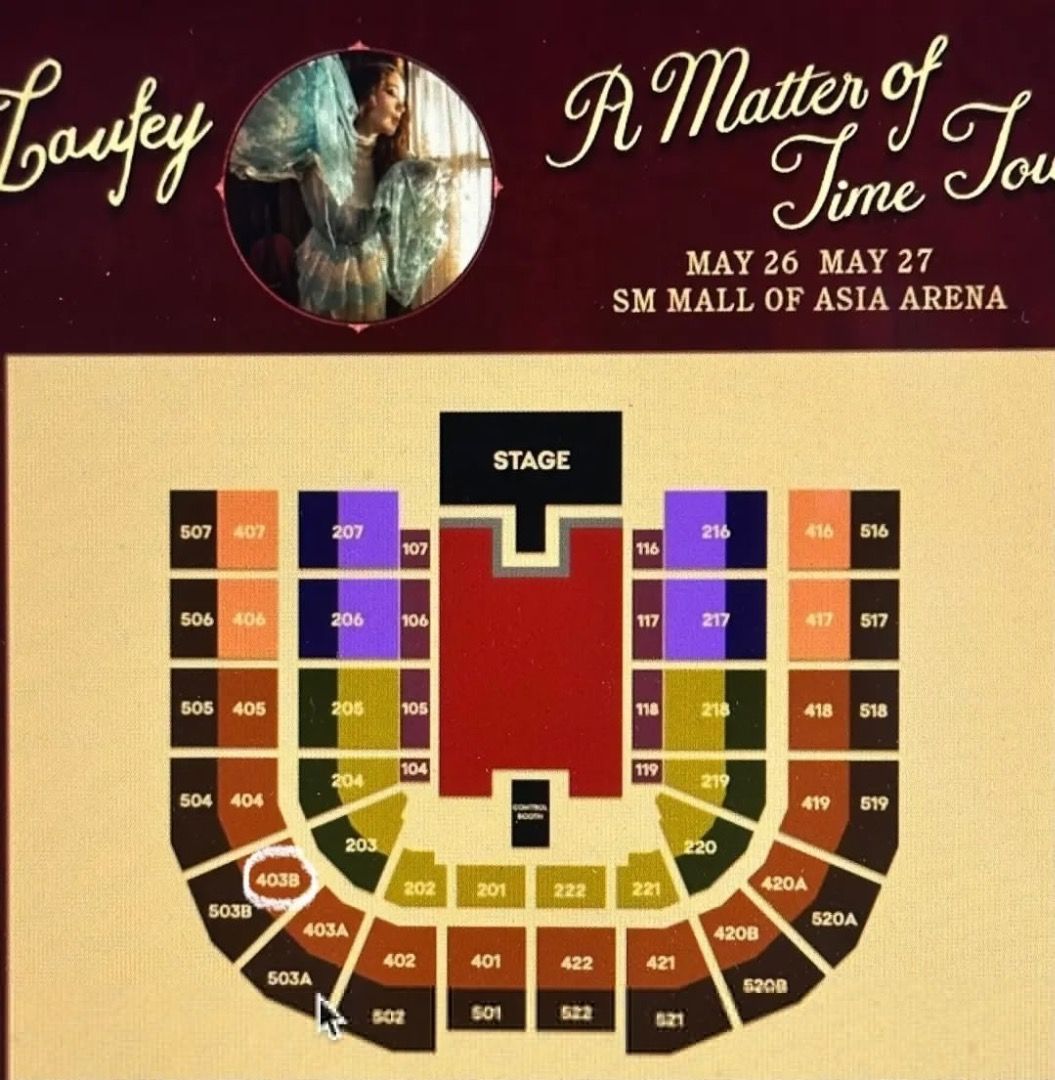 Two (2) Box B Premium 403B - Laufey: A Matter of Time Tour - May 27 ...