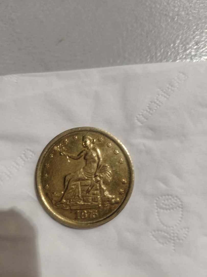 1875 US Trade Dollar Coin, Hobbies & Toys, Memorabilia & Collectibles ...