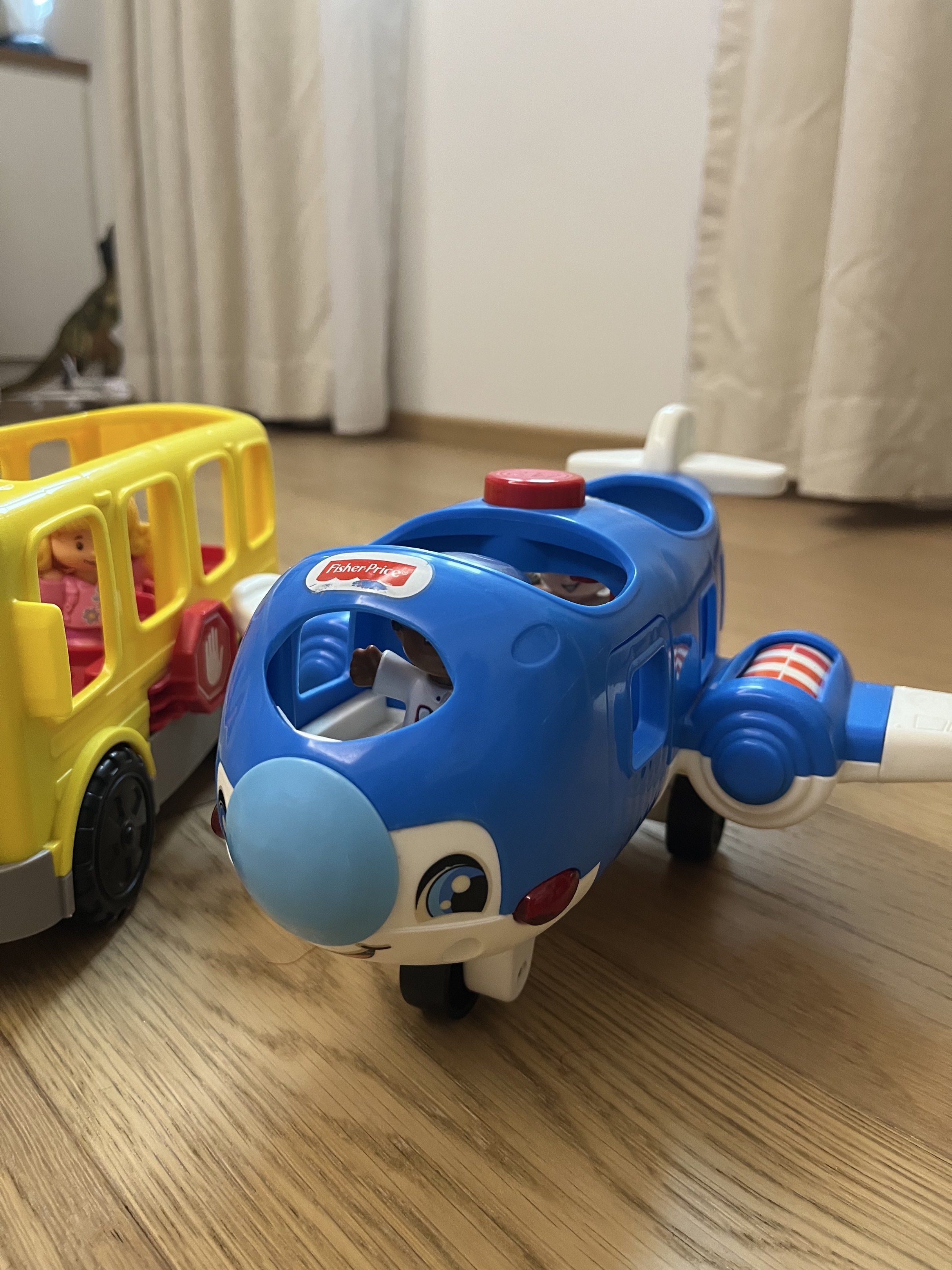 Fisher-Price Little People Airplane & School Bus Set, Babies & Kids ...