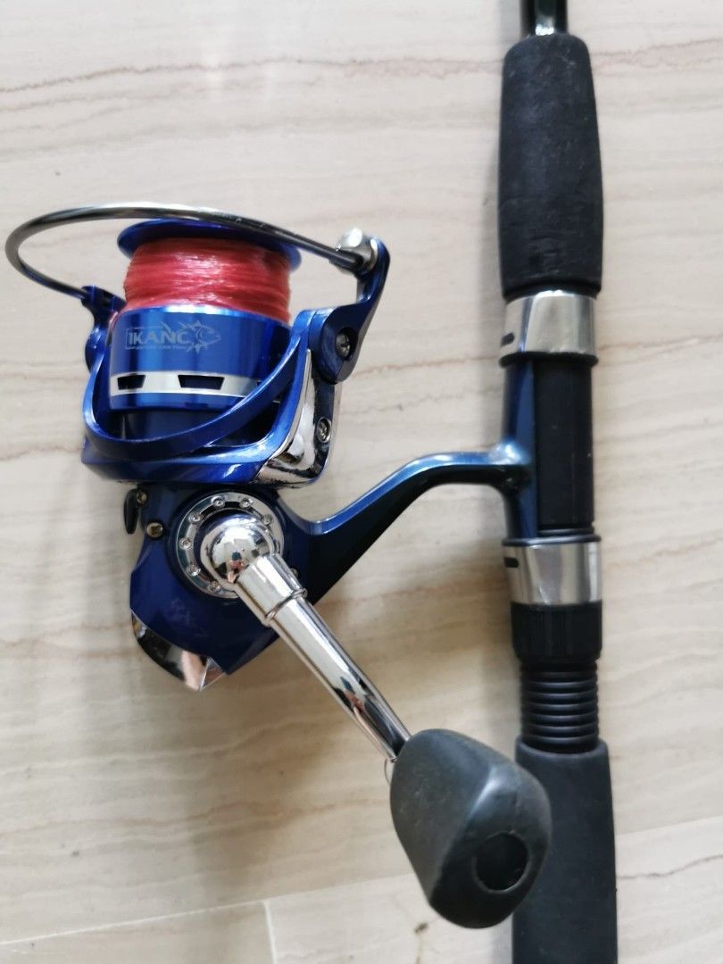 Fishing Rod and Reel Combo - Blue, Sports Equipment, Fishing on Carousell