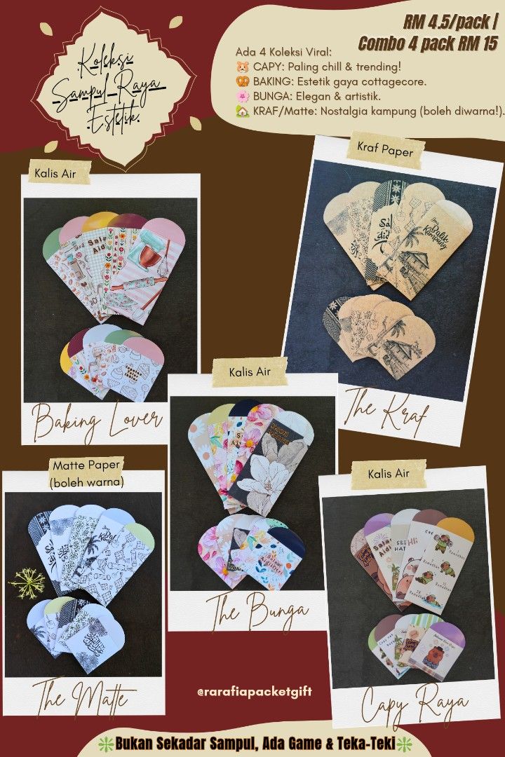 Sampul Raya Viral Aesthetic Interactive Raya Packet 2026, Hobbies ...