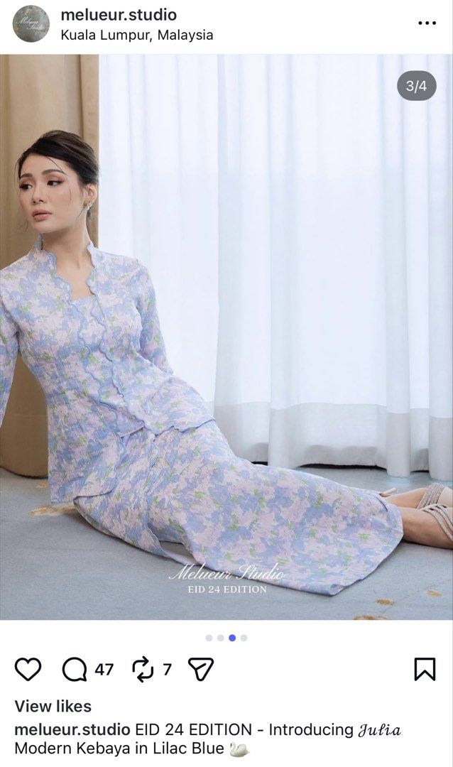 Melueur studio modern kebaya, Women's Fashion, Muslimah Fashion, Baju ...