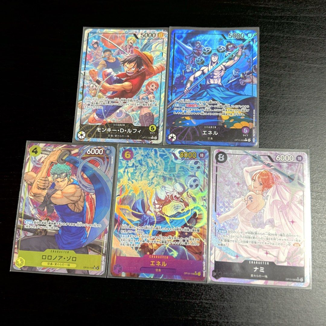 OP15 OP-15 ONE PIECE TCG CARD GAME LUFFY ENEL LDR LEADER PSEC SEC ZORO ...