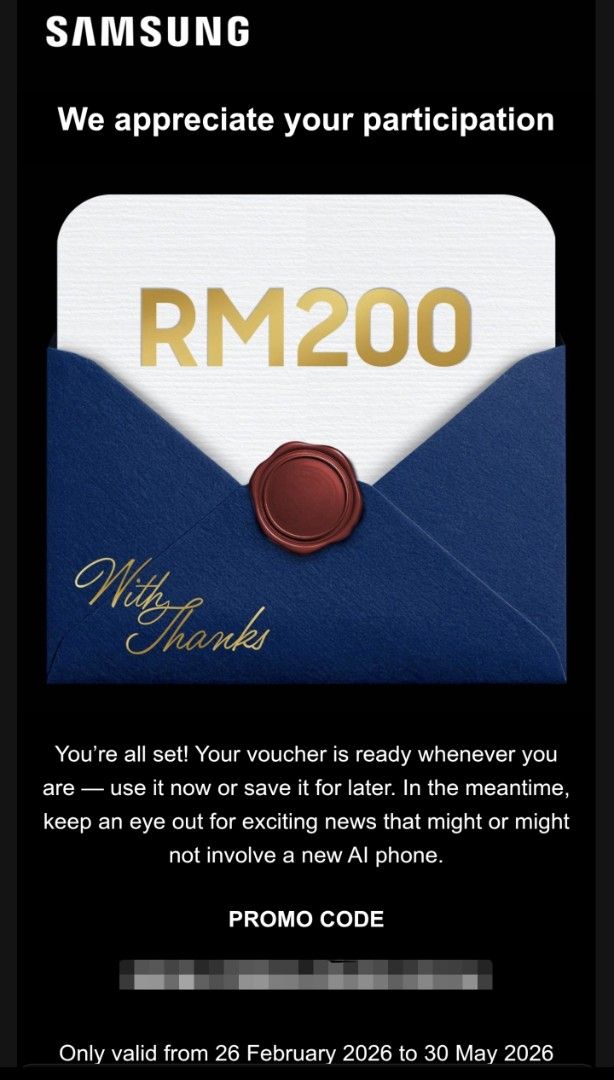 Samsung RM200+150 e-voucher for S26 S25 Z fold Flip series, Tickets ...