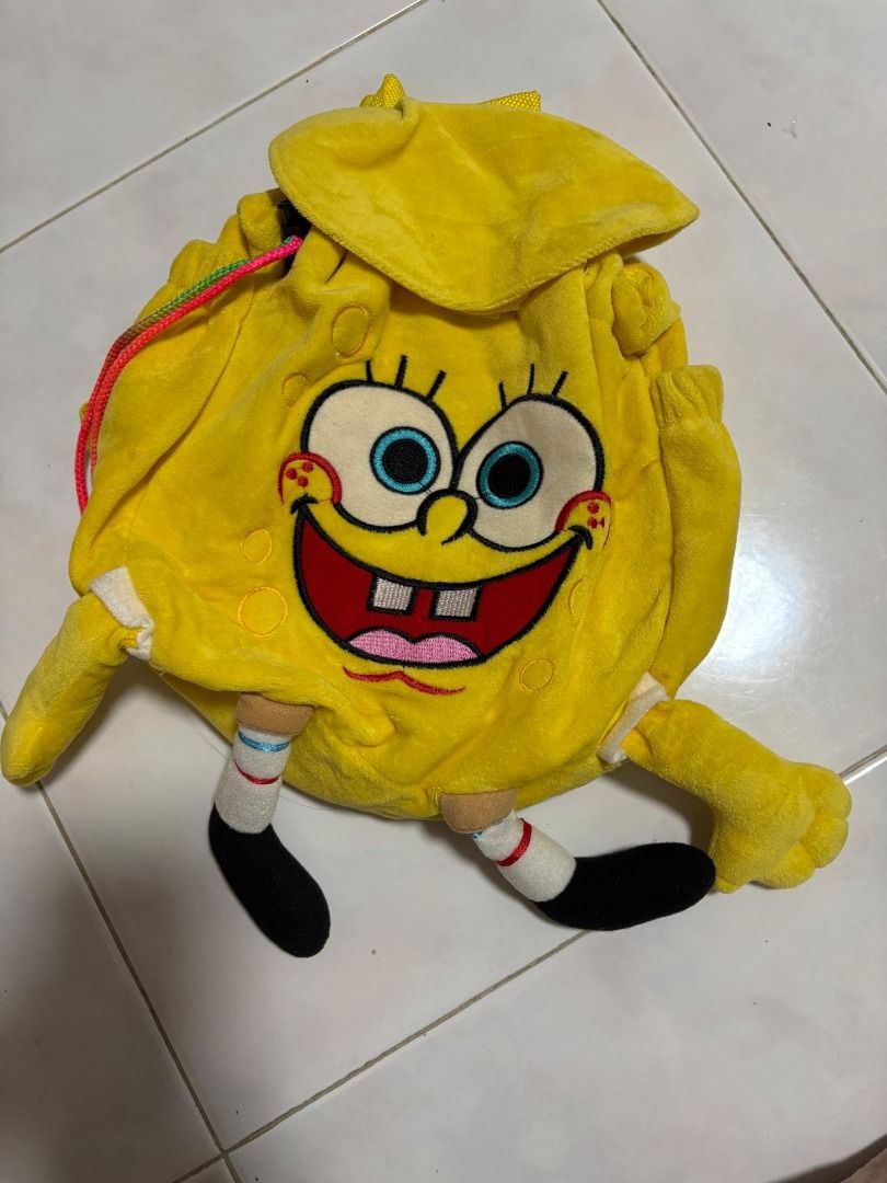 Spongebob Squarepants Plush Backpack, Women's Fashion, Bags & Wallets ...