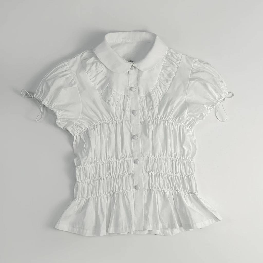 UYU Label Tokyo Milk White Blouse, Women's Fashion, Tops, Blouses on ...