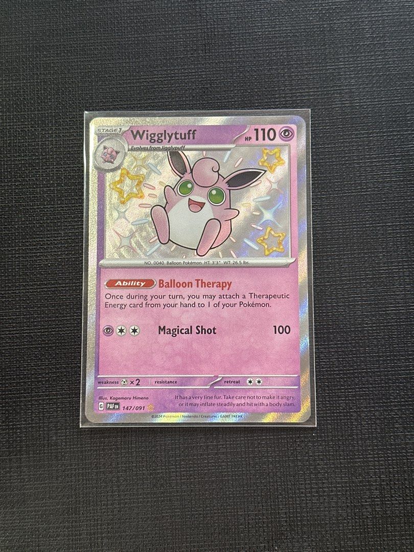 Wigglytuff Pokemon Card - 147/197 paldean fates 147, Hobbies & Toys ...