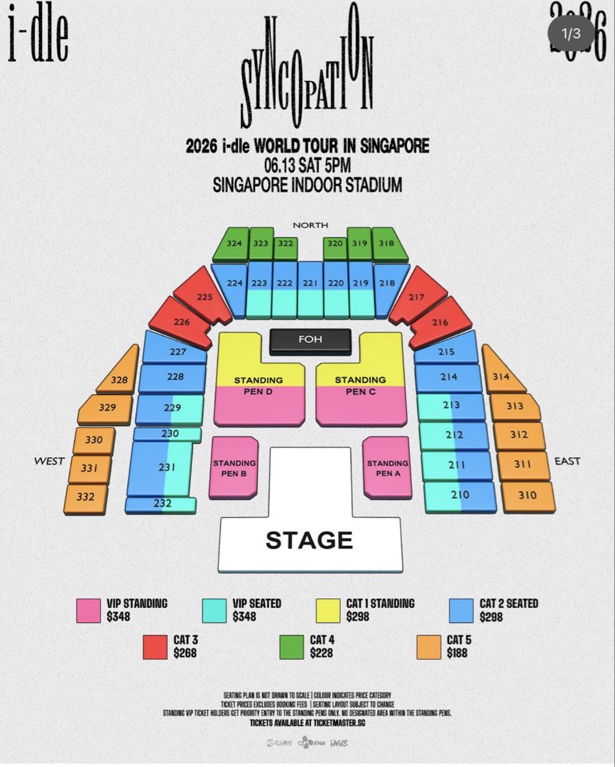 WTS VIP STANDING x1 I-DLE WORLD TOUR [SYNCOPATION] IN SINGAPORE ...