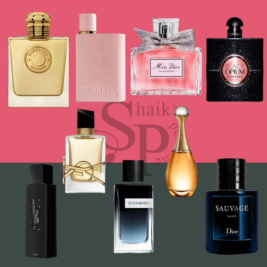 Jadore, Her, Libre, Miss Dior, Goddess, black opium, Y, MYSLF, Sauvage ...