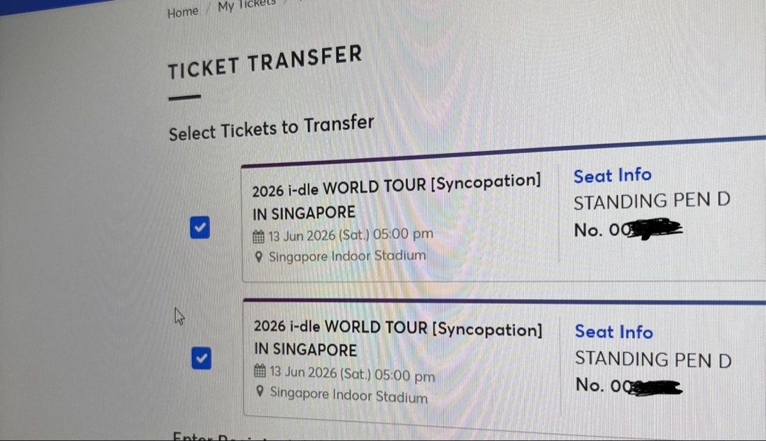[RTP] idle i-dle concert ticket standing pen d, Tickets & Vouchers ...
