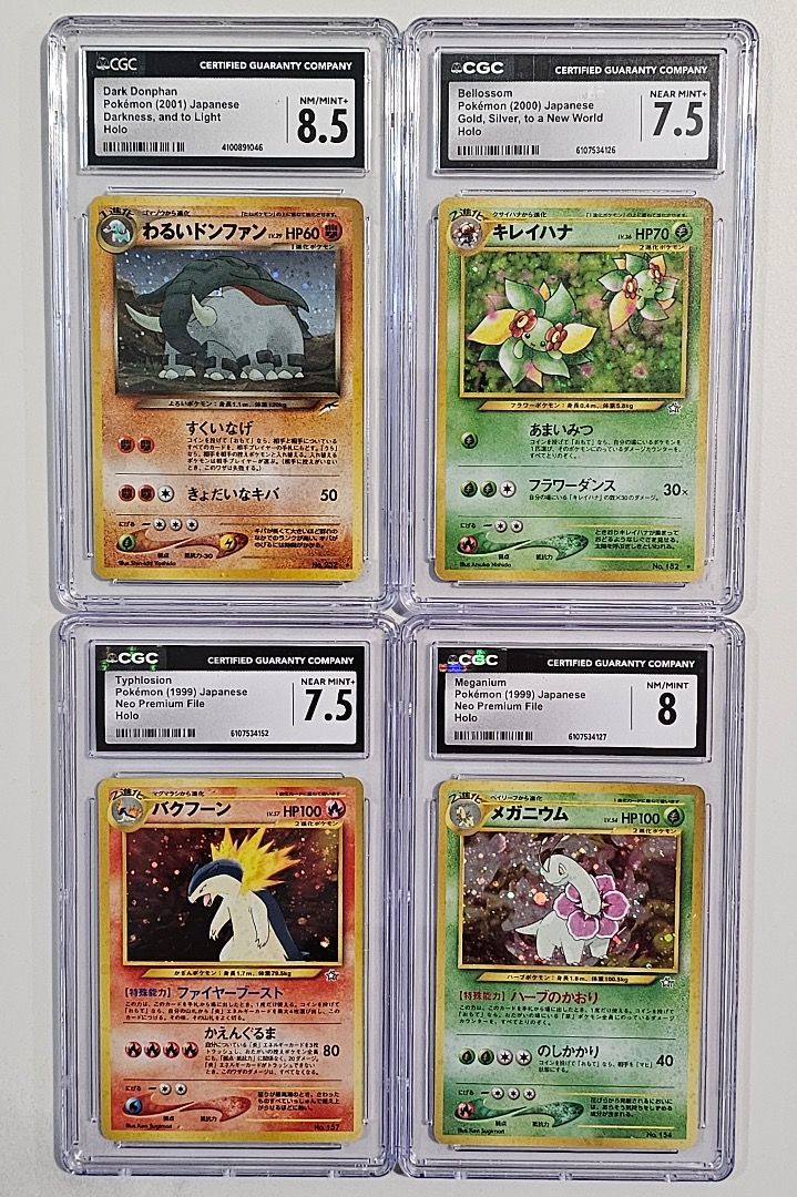 Graded Pokémon TCG slabs: CGC Graded, Japanese Vintage Holo, Donphan ...