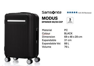 Samsonite Straren Spinner 67/24 (Brand new), Hobbies & Toys, Travel ...