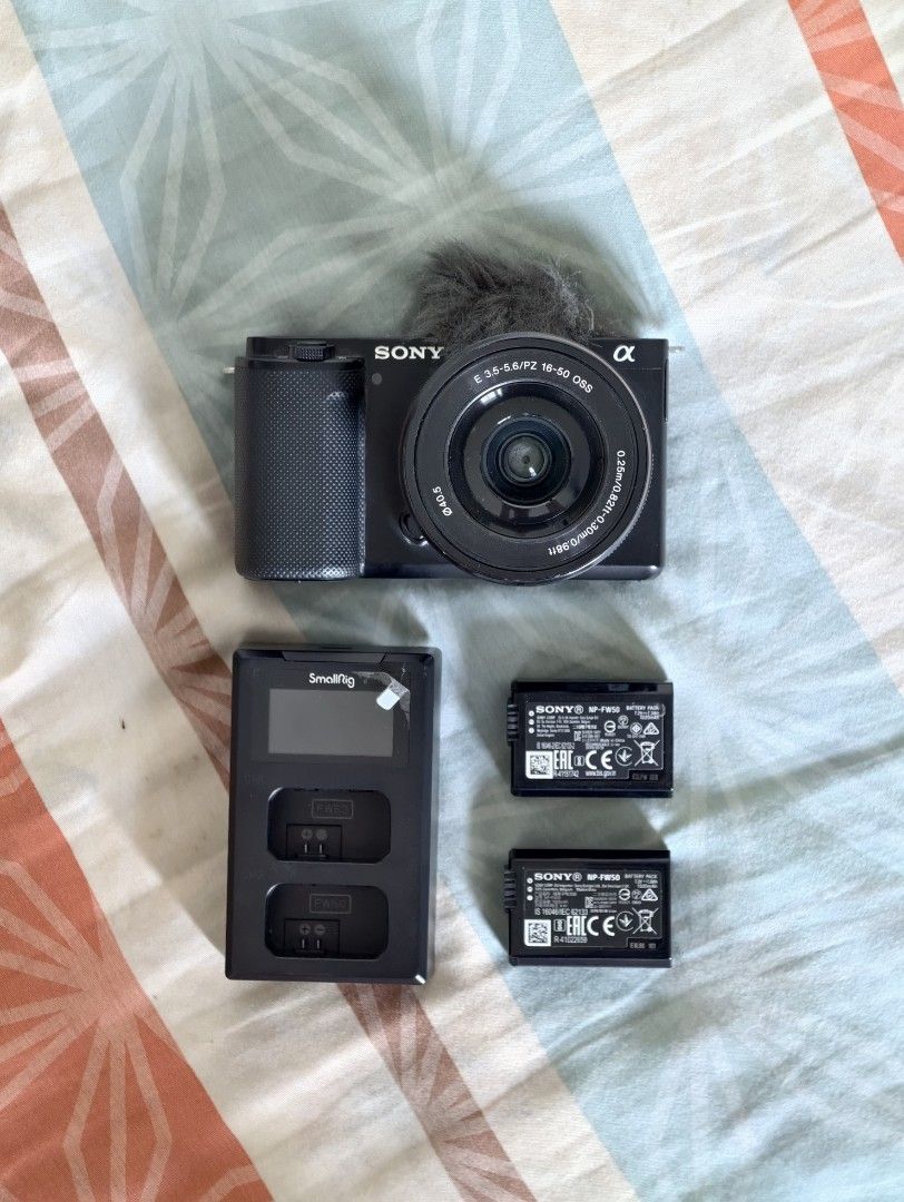 Sony ZV-E10 Kit + 3 batteries, Photography, Cameras on Carousell