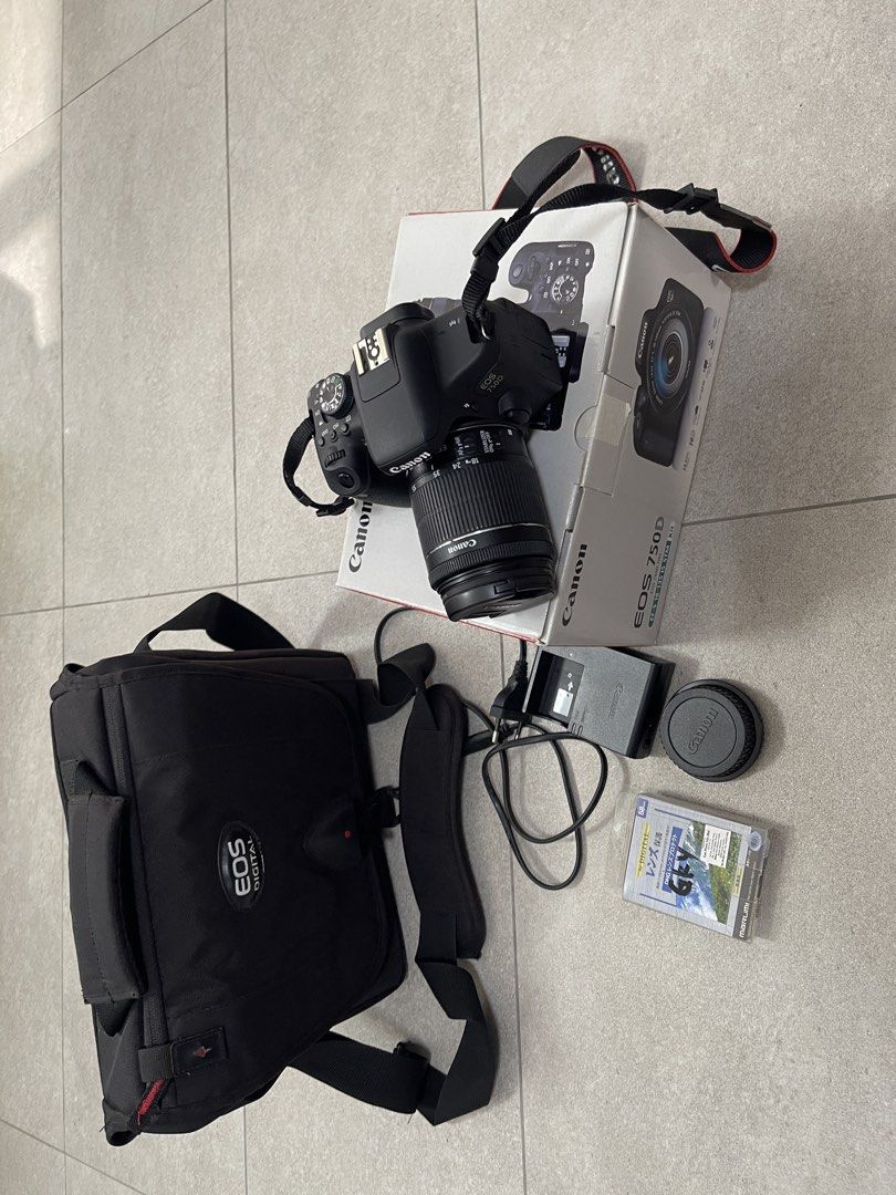 Canon EOS 750D DSLR Camera Kit, Photography, Cameras on Carousell
