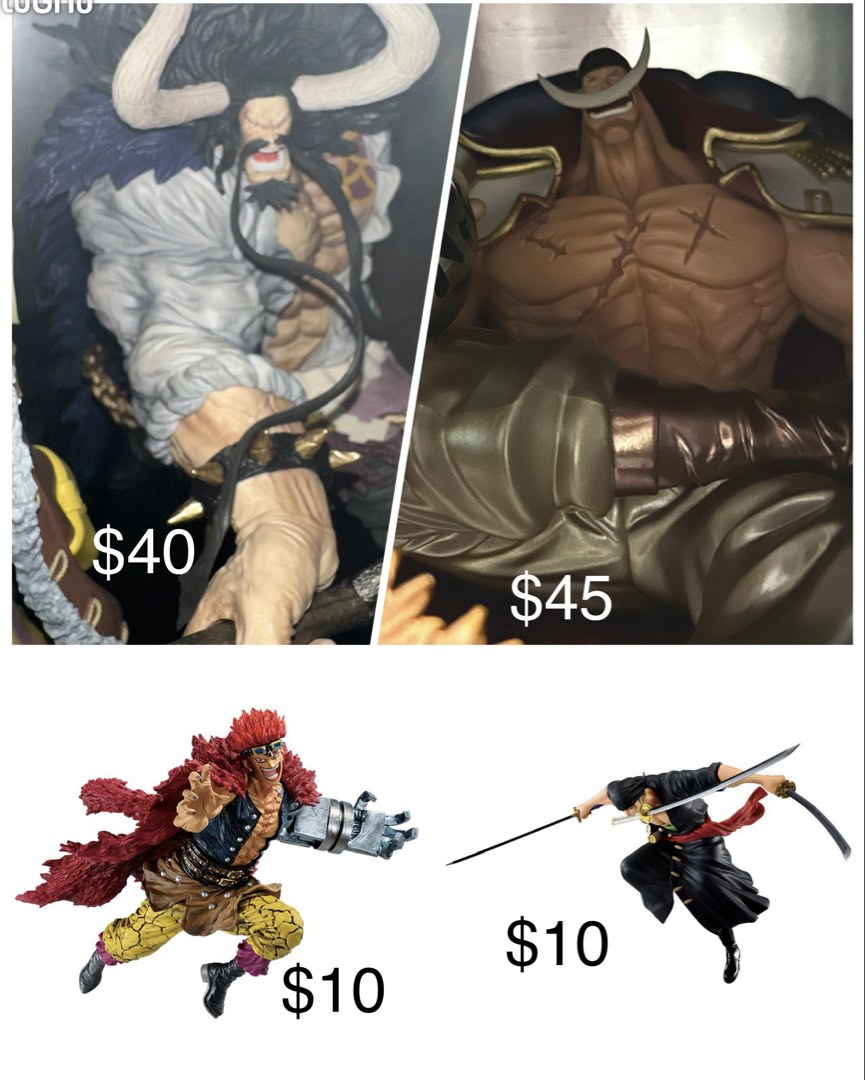 One Piece Figures - Kaido, Whitebeard, Kid, Zoro, Hobbies & Toys, Toys ...