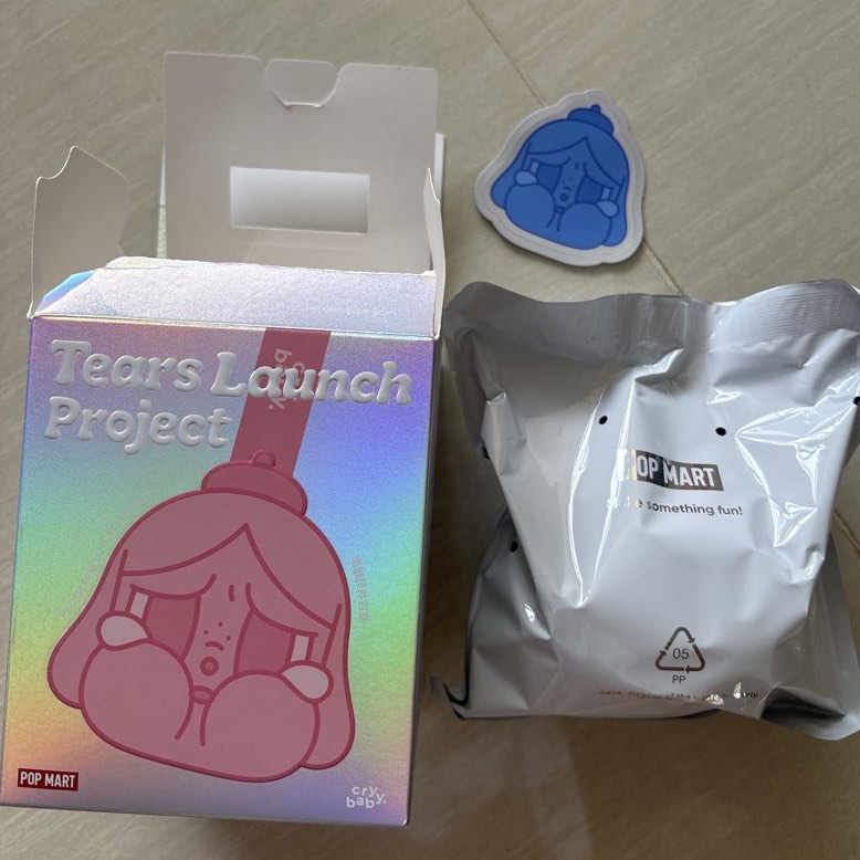 POP MART Diamond Tears (Blue) Crybaby Tears Launch Project Figure ...