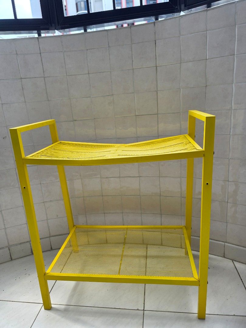 Yellow Metal Shelf, Furniture & Home Living, Furniture, Shelves ...