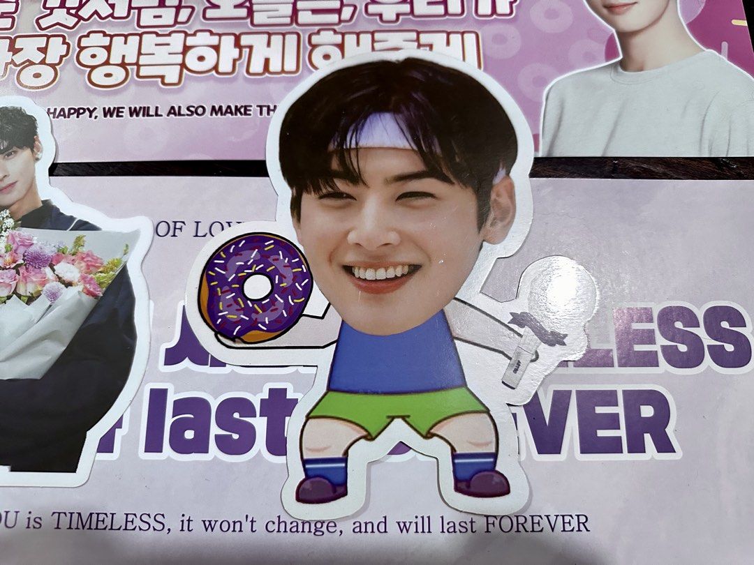 SUPER CHEAP Sale Cha Eun Woo x Dunkin' Donuts Fan Meet Stickers, Banner ...