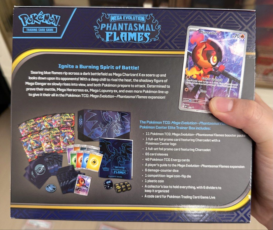 Pokemon Mega Evolution Phantasmal Flames PC Elite Trainer Box, Hobbies ...