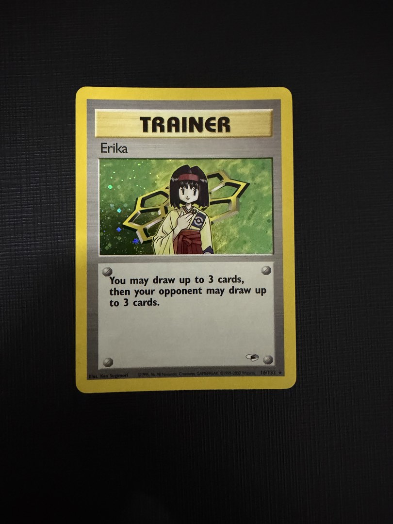 Pokemon TCG Erika Trainer Card vintage holo, Hobbies & Toys, Toys ...