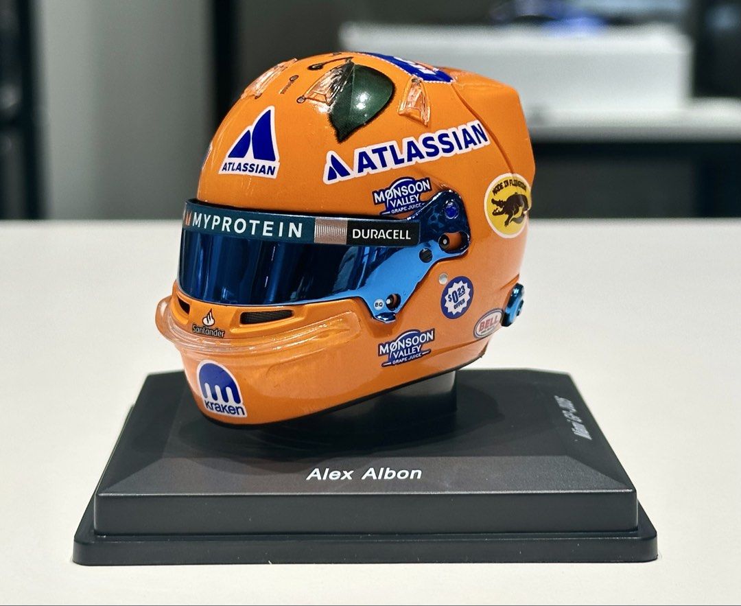 1/5 Spark Model F1 Helmet Alex Albon GP Miami 2025, Hobbies & Toys ...