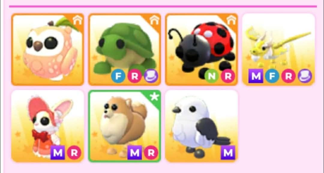 Adopt Me Pets - Neon, Mega, Fly Ride, Video Gaming, Gaming Accessories ...