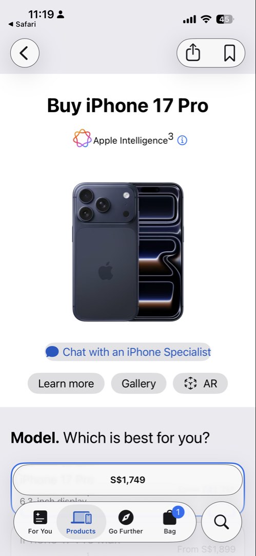 iPhone 17 Pro Deep Blue 256GB, Mobile Phones & Gadgets, Mobile Phones ...