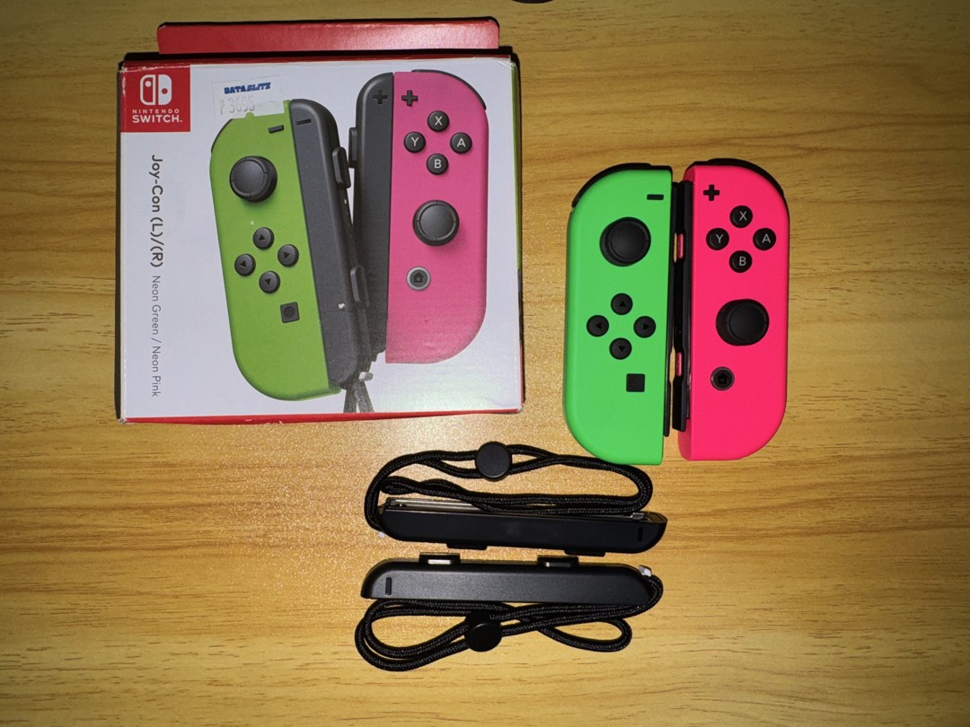 Nintendo Switch 1 Joy-Con (Neon Green / Neon Pink), Video Gaming, Video ...