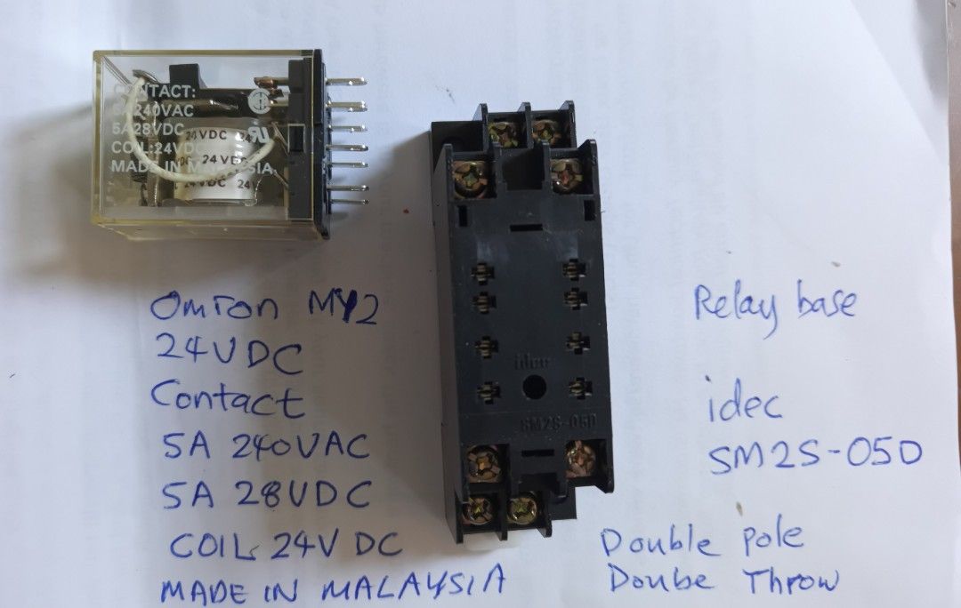 Omron MY2 Relay with IDEC SM2S-050 Base, Car Accessories, Electronics ...