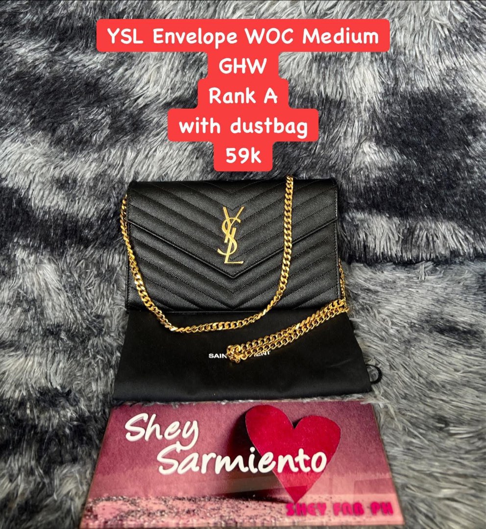 Authentic YSL WOC Envelope Medium, Luxury, Bags & Wallets on Carousell