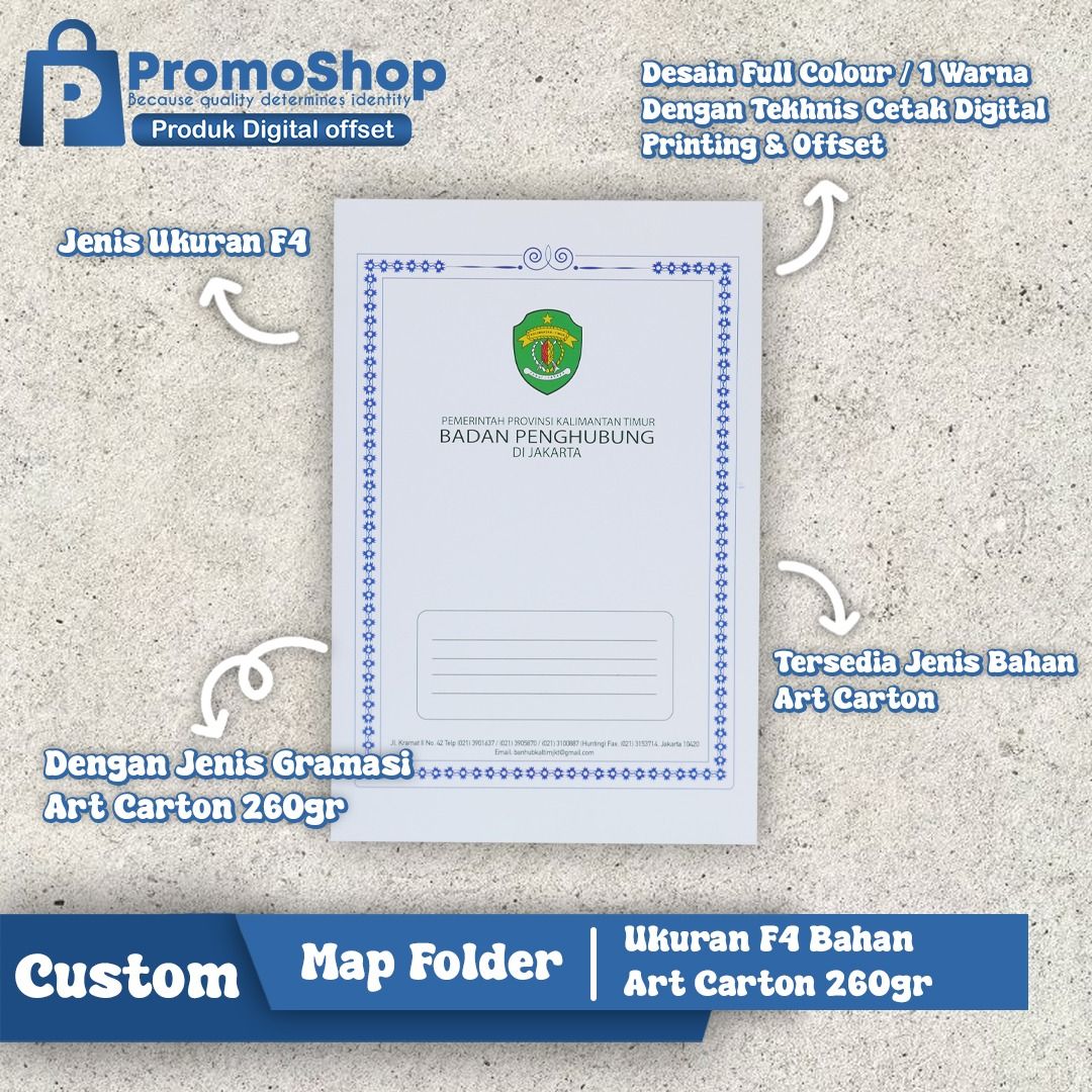 Cetak Map Folder Map Dokumen Stopmap Folio Custom Terdekat di Jakarta ...