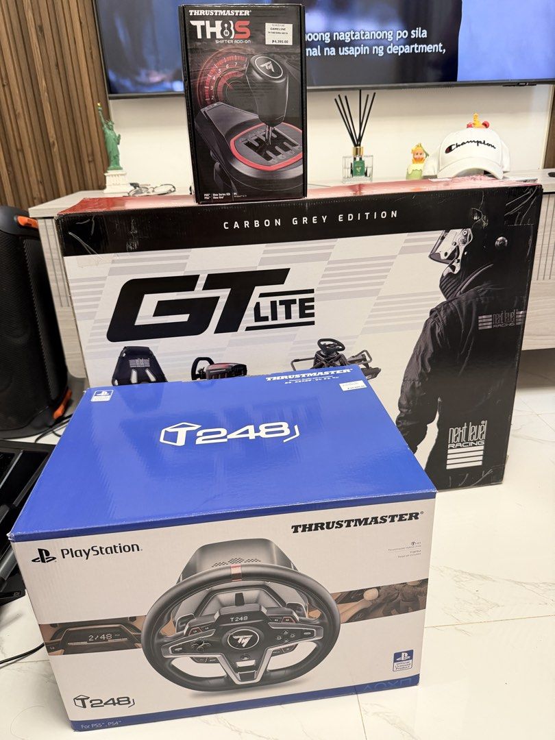 Thrustmaster T248 Racing Wheel Set with GT Lite Cockpit, Video Gaming ...