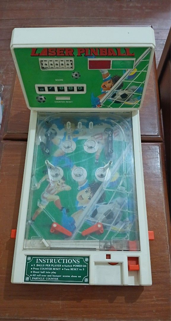 1989 Vintage Electronic Laser Pinball Flipper tabletop game made by ...