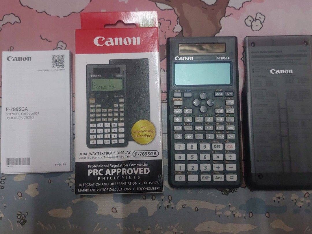 Canon F-789SGA Scientific Calculator in Transparent Hard Case with free ...
