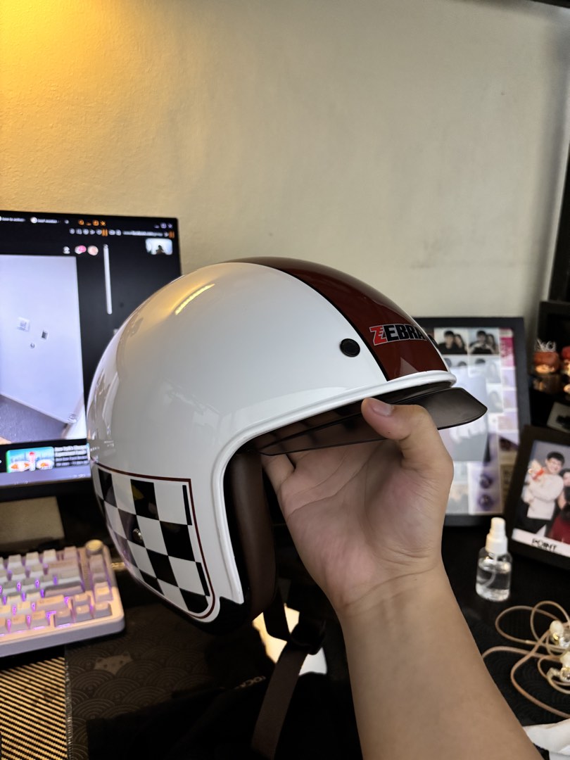 Zebra 603 Half face Helmet, Motorbikes, Motorbike Parts & Accessories ...