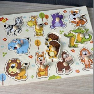 Animal / Alphabet / Dressup Puzzle Board, Babies & Kids, Infant ...